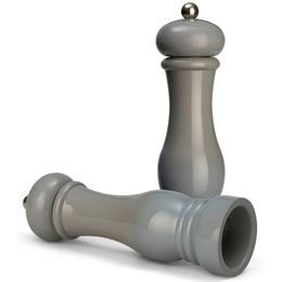 ECHTWERK Salz-/Pfeffermühle manuell, (2 Stück), hochwertiges ABS-Kunststoff, Keramikmahlwerk, Ideal für Gewürze, 21 cm, grau