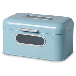 ECHTWERK Brotkasten Retro-Brotbox aus Metall mit Sichtfenster, Aufbewahrungsbox, Metall, (1-tlg), blau