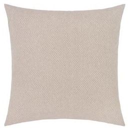 Zierkissen Dobby Uni in Taupe/Weiß ca. 45x45cm