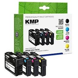 KMP Kompatibel Epson 34XL Tintenpatrone C13T34764010 Schwarz, Cyan, Magenta, Gelb Multipack 4 Stück