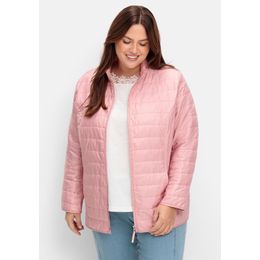 sheego Große Größen: Leicht wattierte Steppjacke mit Stehkragen, rosé, Gr.42