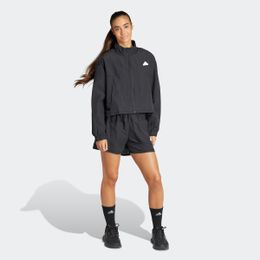 Trainingsanzug adidas Sportswear "W GAMETIME S TS" Gr. L, schwarz (black) Damen Sportanzüge Trainingsanzüge