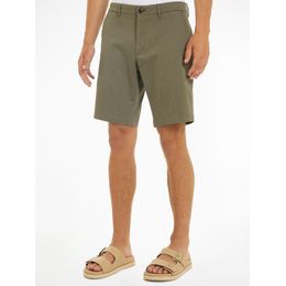 Shorts Tommy Hilfiger "HARLEM PRINTED STRUCTURE" Gr. 34, N-Gr, grün (army green) Herren Hosen Shorts