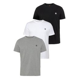 T-Shirt Timberland "3xPack Basic Jersey Crew Tee Slim Multi Color" Gr. M, bunt (multi color) Herren Shirts