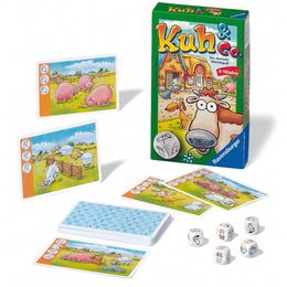 RAVENSBURGER VERLAG Ravensburger 23160 - Kuh und co, Mitbringspiel für 2-6 Spieler, Kinderspiel ab 4 Jahren, kompaktes Format, Reisespiel