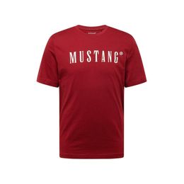 Mustang T-Shirt 'Austin' Herren Gr&ouml;&szlig;e 6XL karminrot / wei&szlig;