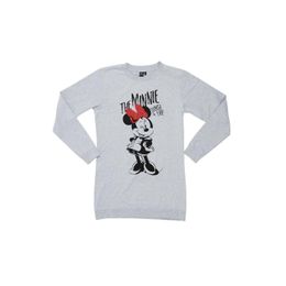 United Labels® Nachthemd Disney Minnie Mouse Nachthemd für Damen Langarm Grau