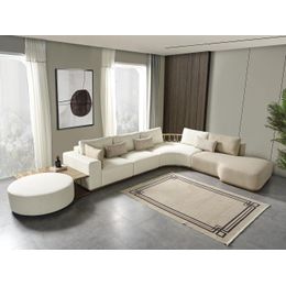 JVmoebel Ecksofa Weißes Modernes Ecksofa L-Form Couch Luxus Polstersofa Wohnzimmermöbel