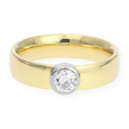 JuwelmaLux Fingerring JuwelmaLux Ring 585/000 (14 Karat) Gold mit Diamant Handarbeit JL30-07 (kein Set