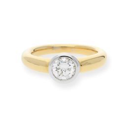 JuwelmaLux Fingerring JuwelmaLux Ring 750/000 (18 Karat) Gold und Weißgold mit exzellentem B (kein Set