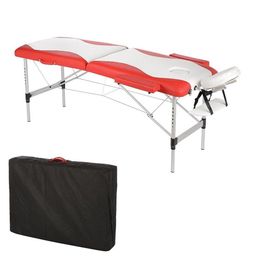 Feel2Home Massageliege Massageliege Aluminium 2 Zonen schwarz Massagebank klappbar Liege (Premium-Massageliege)