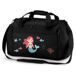 Mein Zwergenland Sporttasche für Kinder in der Farbe Schwarz 26L mit Meerjungfrau Motiv