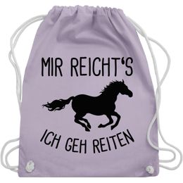 Shirtracer Turnbeutel Mir reichts ich geh Reiten mit Pferd