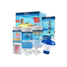 Veddelholzer Garten Poolpflege 5 in 1 Pool Reinigungsset pH Granulat Chlortabletten Skimmer