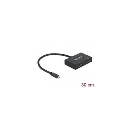 Delock 87695 - DisplayPort 1.2 Splitter 1 x mini DisplayPort in... Netzwerk-Adapter Display Port Mini