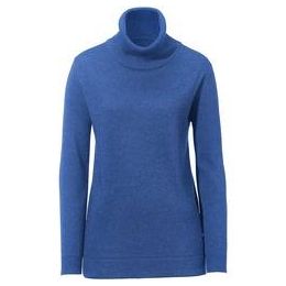 Rollkragen-Pullover Modell Tamara Peter Hahn Seide/Kaschmir blau, 46