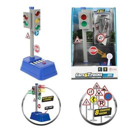 Toi-Toys Spielzeug-Krankenwagen Verkehrsampel mit Verkehrsschilder mit Licht und Ton