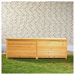 Feel2Home Auflagenbox XXL Gartentruhe Braun Kissenbox Auflagenkiste Aufbewahrung Terrasse