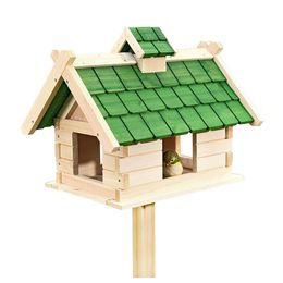 Feel2Home Vogelhaus Vogelhaus Weiß Vogelfutterhaus aus Holz Vogelvilla Vögel Ständer