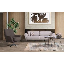 JVmoebel Wohnzimmer-Set Braunes Wohnzimmer Sofa Designer Luxus Relax Sessel 2tlg Garnitur