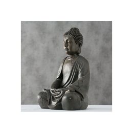 Boltze Buddhafigur "Buddha" aus Kunstharz in braun H50cm Outdoor