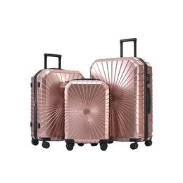 Ulife Trolleyset M-L-XL 3-teiliges Koffer-Set aus hochwertigem PVC-Material