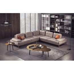 JVmoebel Ecksofa Braunes Wohnzimmer Ecksofa Designer Polster L-Form Couch Polster Möbel