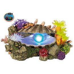 Nobby Aquariendeko Aqua Ornaments "MUSCHEL" mit Pflanzen mit LED