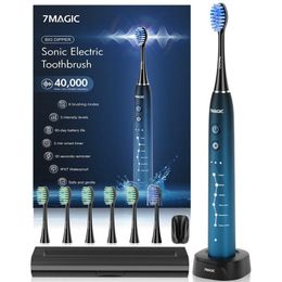 7MAGIC Elektrische Zahnbürste D26 Schallzahnbürste mit 40000VPM weißen Ihre Zähne in zwei Wochen