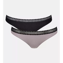 Sloggi Slip 'GO' Damen Größe S/M taupe / schwarz