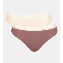 Sloggi Slip 'GO' Damen Gr&ouml;&szlig;e S/M creme / braun