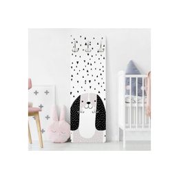 Bilderdepot24 Garderobenpaneel weiss Kinder Tiere Schwarz Weiß Tierpark mit Mustern