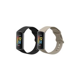 kwmobile Uhrenarmband 2x Sportarmband für Fitbit Charge 6 / Charge 5