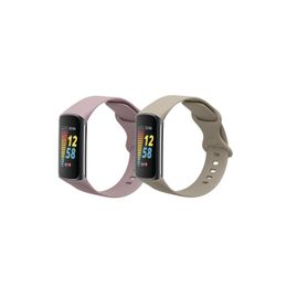 kwmobile Uhrenarmband 2x Sportarmband für Fitbit Charge 6 / Charge 5