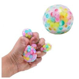 Kögler Kögler Spielball 4 x Quetsch Pastell-Wasserperlen Knetball Anti-Stress Ball 5