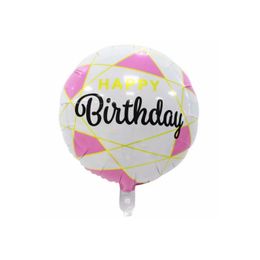 Kopper-24 Folienballon Folienballon Happy Birthday rund 45 cm