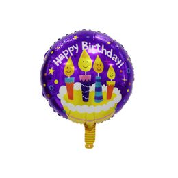 Kopper-24 Folienballon Folienballon Happy Birthday rund 45 cm