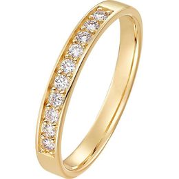 Christ Diamantring Christ Damen-Damenring 585er Gelbgold 10 Diamant