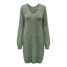 Jacqueline de Yong Shirtkleid Langarm Strickkleid Mini V-Ausschnitt Pullover JDYELANORA (lang) 4472 in Grün