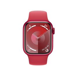 Apple Watch Series 9 (GPS + Cellular) 41mm Aluminiumgehäuse rot, Sportband rot M/L
