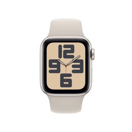 Apple Watch SE (GPS + Cellular) 40mm Aluminiumgehäuse polarstern, Sportband polarstern (Größe M/L)