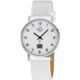 MASTER TIME Funkuhr Advanced Serie, MTLA- 10805-12L, Armbanduhr, Quarzuhr, Damenuhr, Datum, weiß