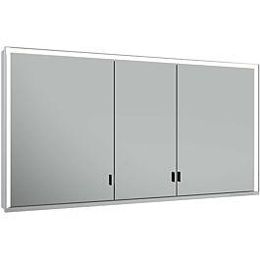 KEUCO Royal Lumos Spiegelschrank 14306172301 Wandvorbau, silber-eloxiert, verdecktes Ablagefach, 1400 x 735 x 165 mm