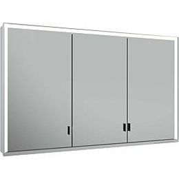 KEUCO Royal Lumos Spiegelschrank 14305172301 Wandvorbau, silber-eloxiert, verdecktes Ablagefach, 1200 x 735 x 165 mm