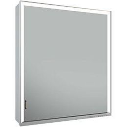 KEUCO Royal Lumos Spiegelschrank 14301172101 Wandvorbau, silber-eloxiert, verdecktes Ablagefach, 650 x 735 x 165 mm, Anschlag rechts