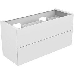 KEUCO Edition 11 Waschtischunterschrank 31264370100 140 x 70 x 53,5 cm, mit LED-Beleuchtung, Strukturlack Trüffel