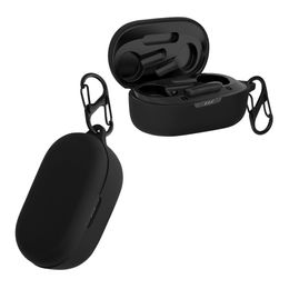 kwmobile Kopfhörer-Schutzhülle Hülle für JBL QUANTUM TWS Kopfhörer, Silikon Schutzhülle Etui Case Cover Schoner in Schwarz
