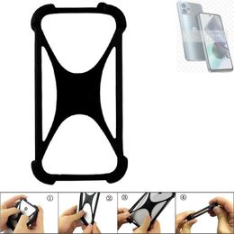 K-S-Trade Handyhülle für Motorola Moto G23, Handy-Hülle Schutz-Hülle Silikon Bumper TPU Softcase Smartphone, schwarz
