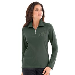 Poloshirt Classic Basics "Poloshirt" Gr. 54, grün (khaki) Damen Shirts Jersey