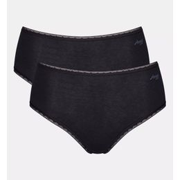 Sloggi - Hochgeschnittener Miederslip - Black XL - Sloggi Go - Unterwäsche für Frauen